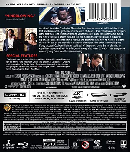 Inception (4K Ultra HD/BD) (4K Ultra HD) – Discery