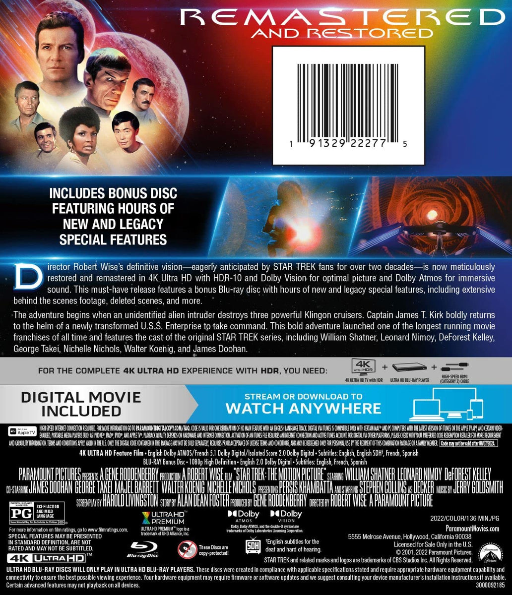 Star Trek: The Motion Picture - The Director's Edition [4K UHD] – Discery